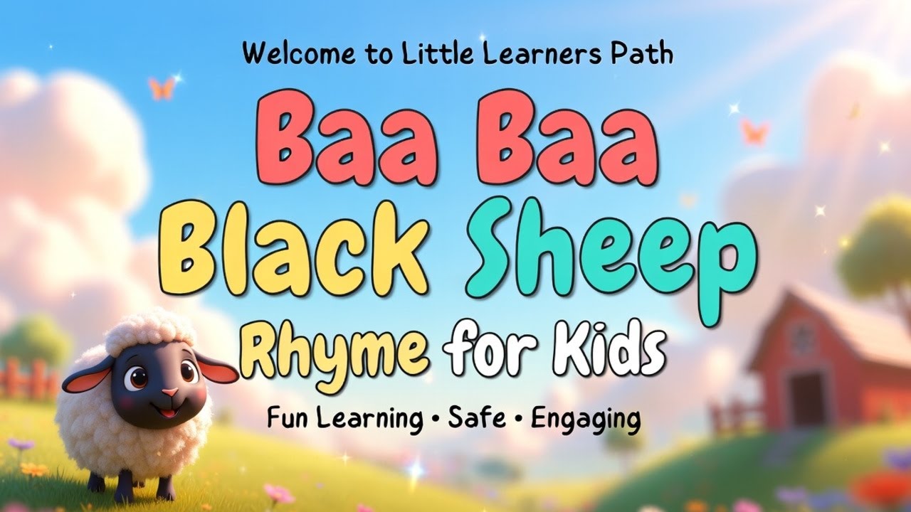 Baa Baa Black Sheep Rhyme for Kids | Fun Nursery Rhyme & Learning Song ...