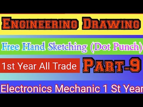 Free Hand Sketching Dot Punch ||Engineering Drawing 1St YearED(डॉट पंच ...