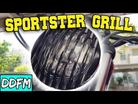 How to Install a Harley Sportster Headlight Grill!!