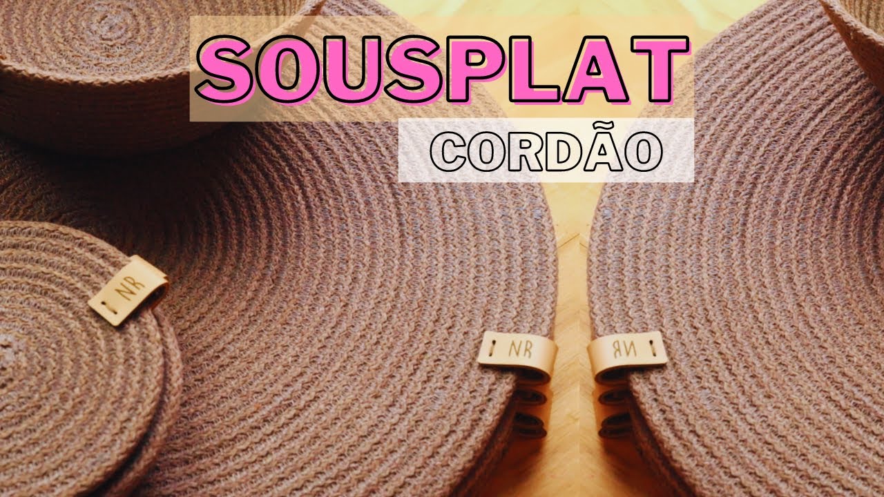 Como fazer Sousplat de cordão - Fácil e sem complicação - Aprenda e ...