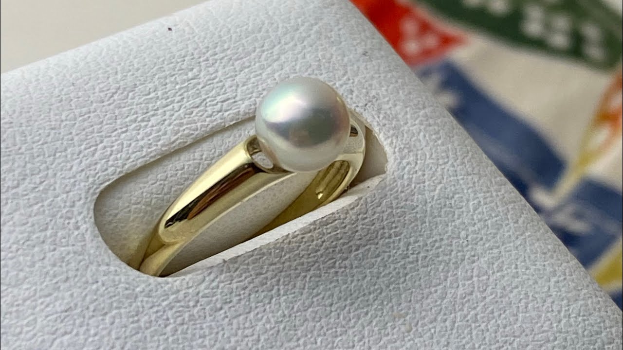 Akoya ring - Pearl bonding ~ Removing excess glue | Flower Jem #pearl #akoya - YouTube