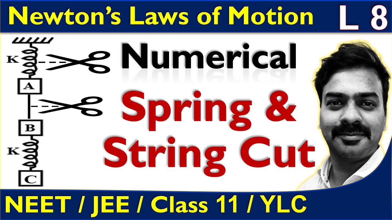 String Cut and Spring Cut Problems | Newton's Laws of Motion | L 8 ...