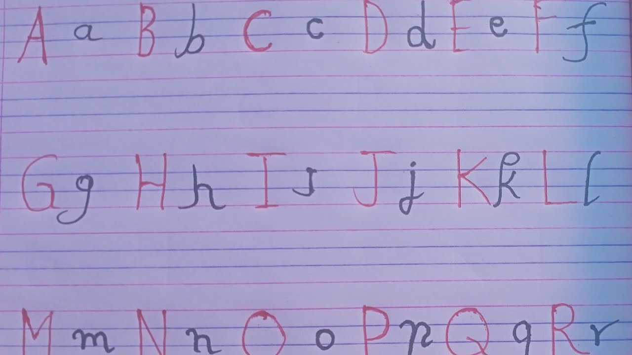 print and Cursive handwriting I For beginners Cursive alphabet capital ...