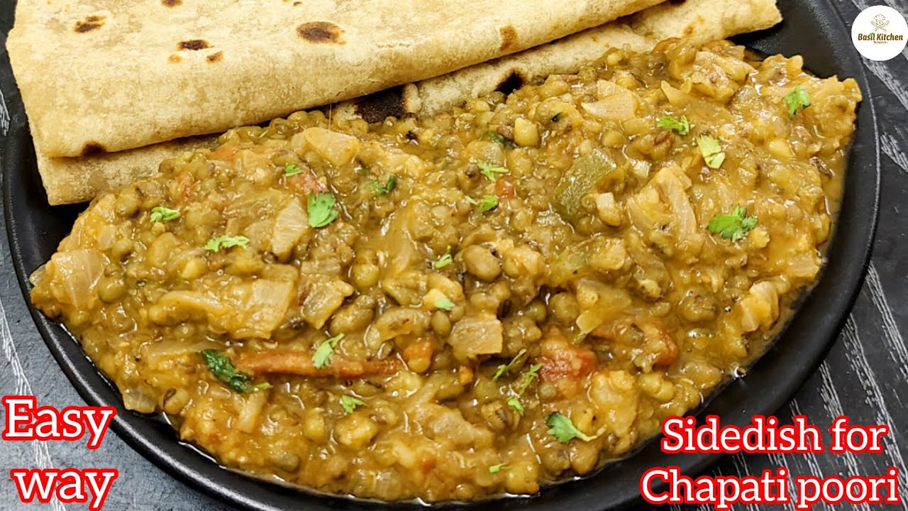 Perfect side dish for chapati & poori | Green Gram curry | பச்சைப்பயிறு ...