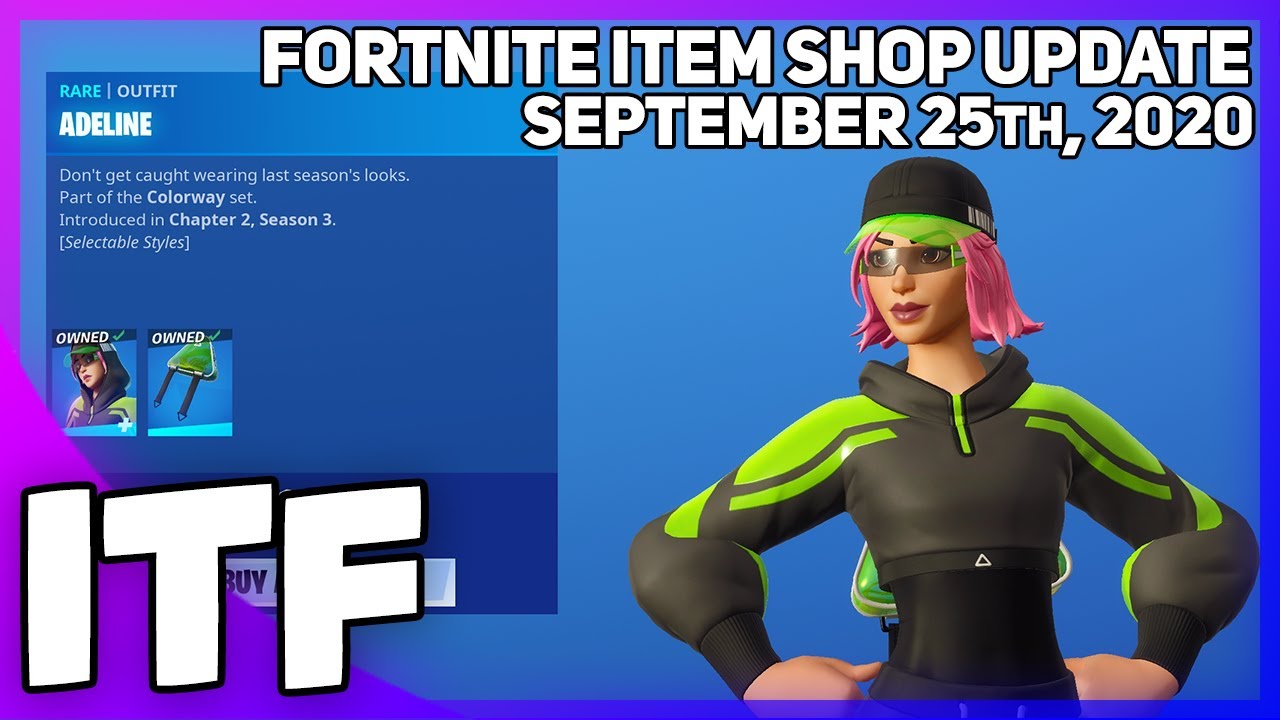 Fortnite Item Shop *NEW ADELINE SET! [September 25th, 2020] (Fortnite ...