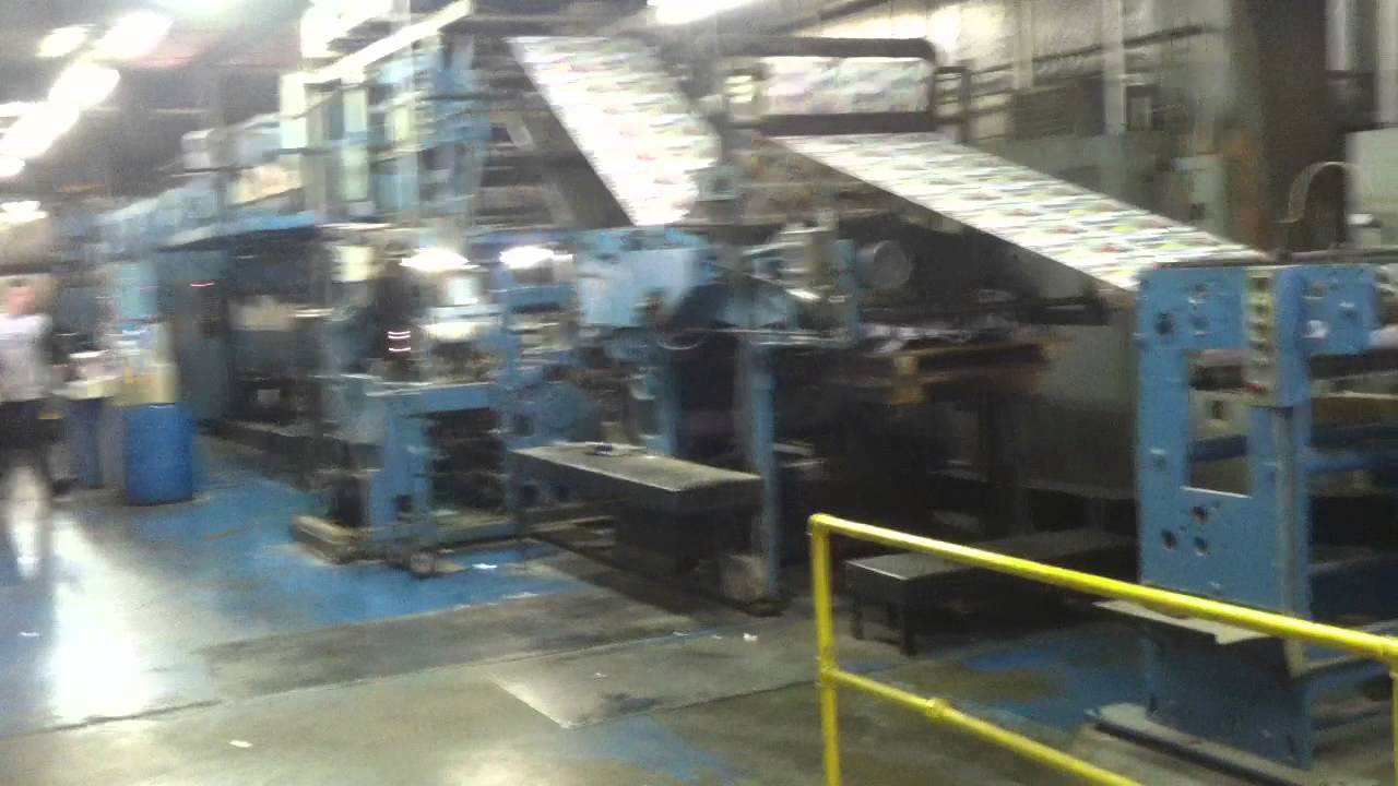Harris M1000 Heatset Web Press (video 3) - YouTube