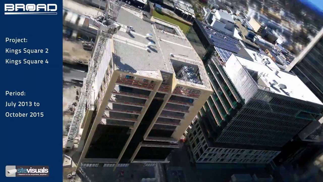 Kings Square (Towers 2 and 4) construction time-lapse - YouTube