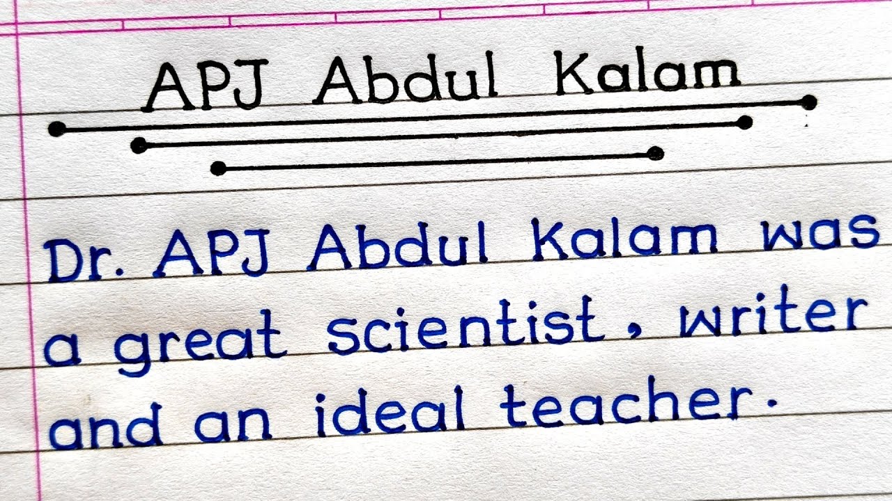 APJ Abdul Kalam Essay In English | Essay On Abdul Kalam In English ...