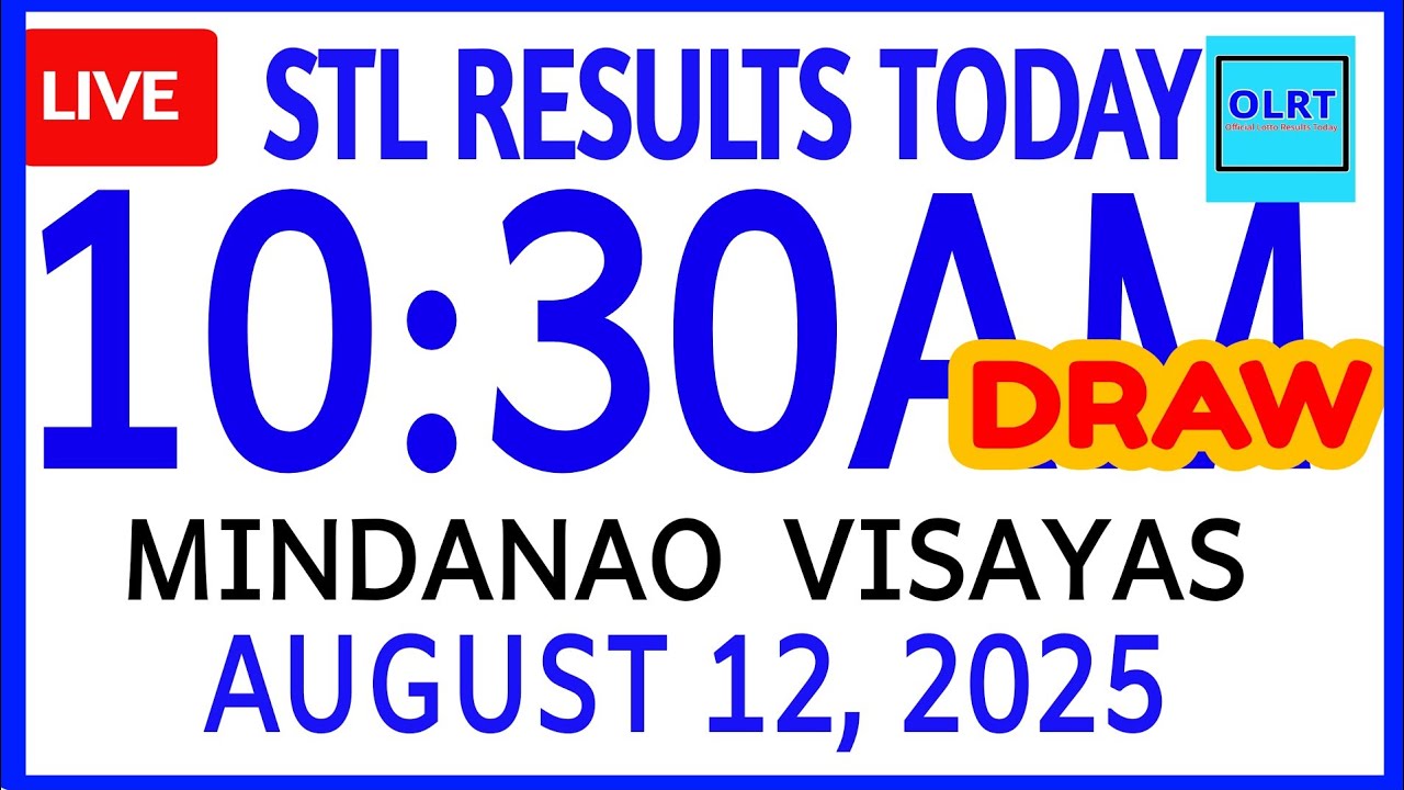 Stl results today August 12, 2025 10:30am DRAW stl swer3 - YouTube