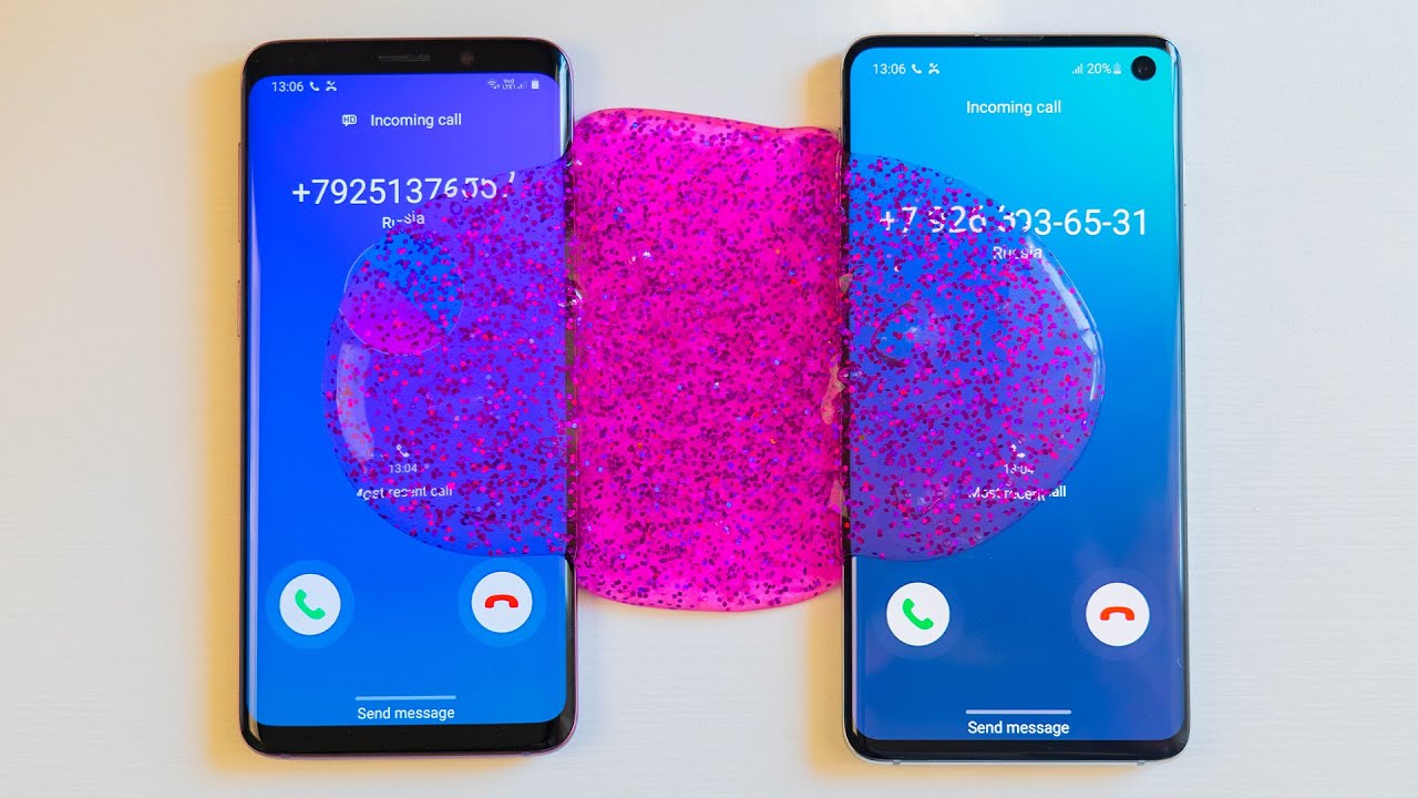 Slime & Samsung Galaxy S9 vs S10 incoming call - YouTube
