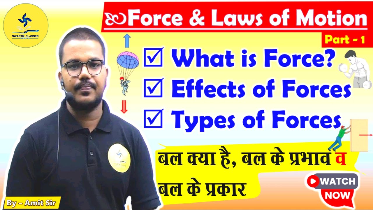 What is force | Effects of forces | and Types of forces | बल क्या है ...