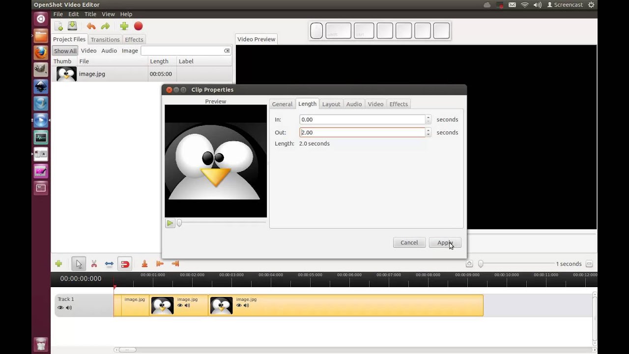 OpenShot - Image Slide-in/Out Animation + Time Stretch/Compress ...