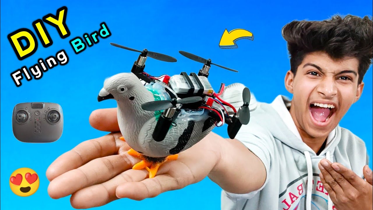 DIY Flying Bird - घर पे बनाया उड़ने वाला पक्षी 🦅 - How To Make Flying ...