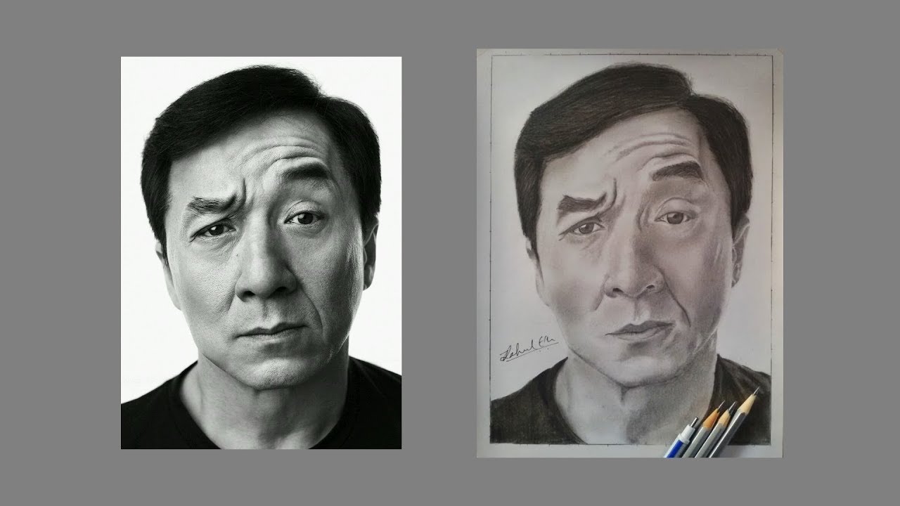 How to draw Jackie Chan? - YouTube