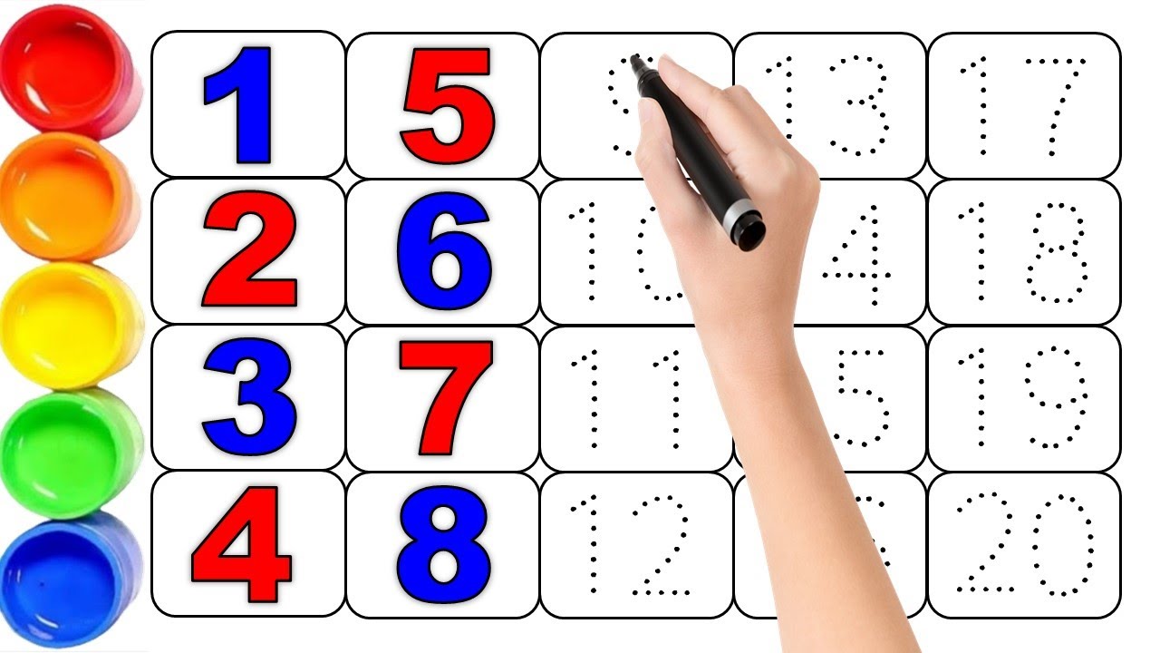 One two three, Learn to count, kids rhymes, 1 to 100 counting, 123 ...