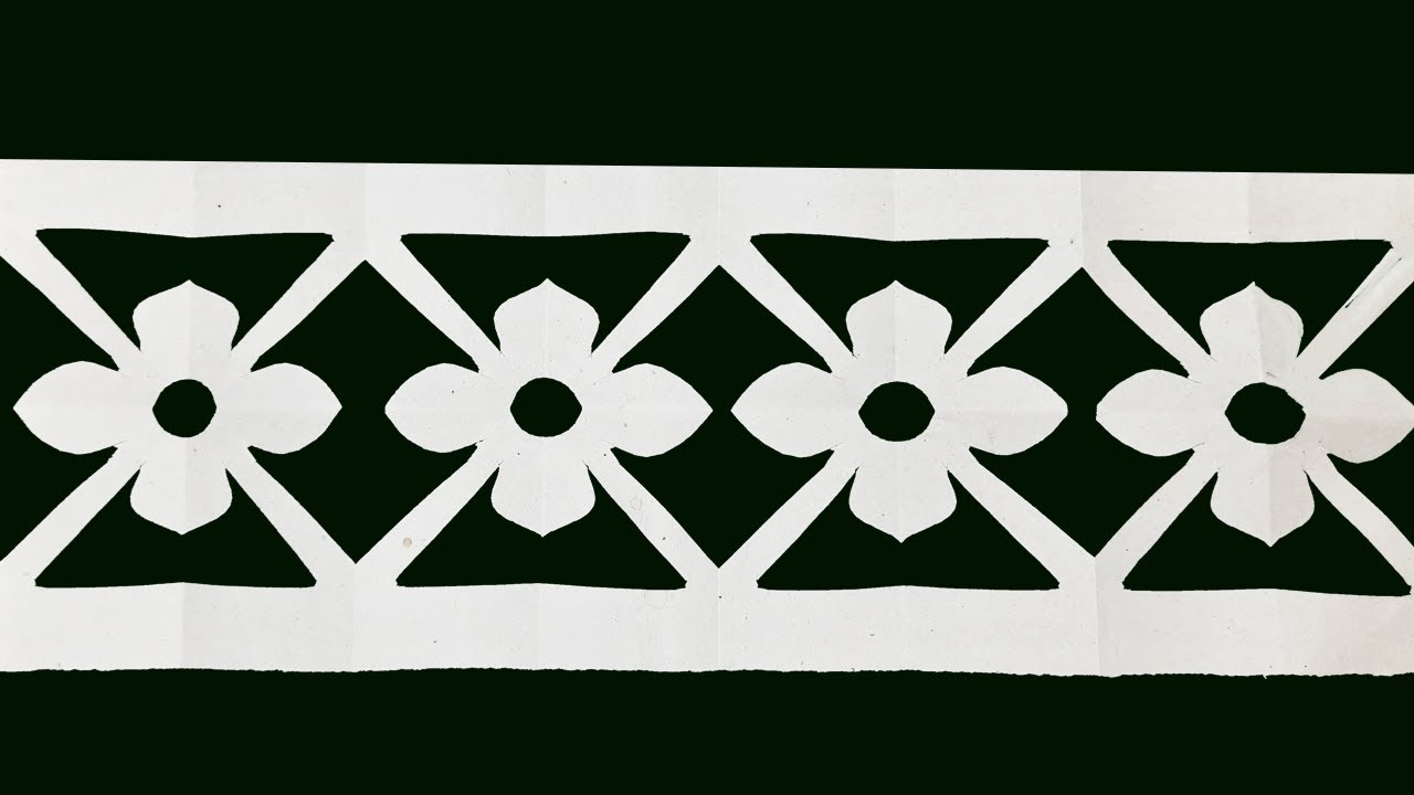 paper flowers chain | How to Make a Flower Paper Chain | Paper cutting ...