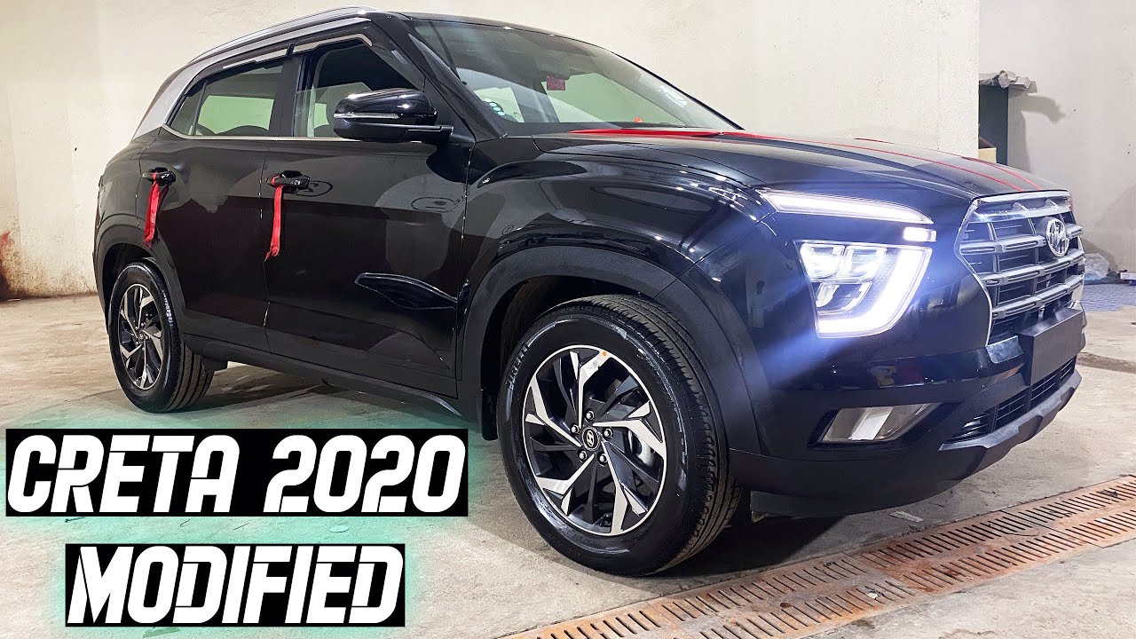 CRETA 2020 MODIFIED WITH 17 INCH DIAMOND CUT ALLOYS & ALL ACCESSORIES ...
