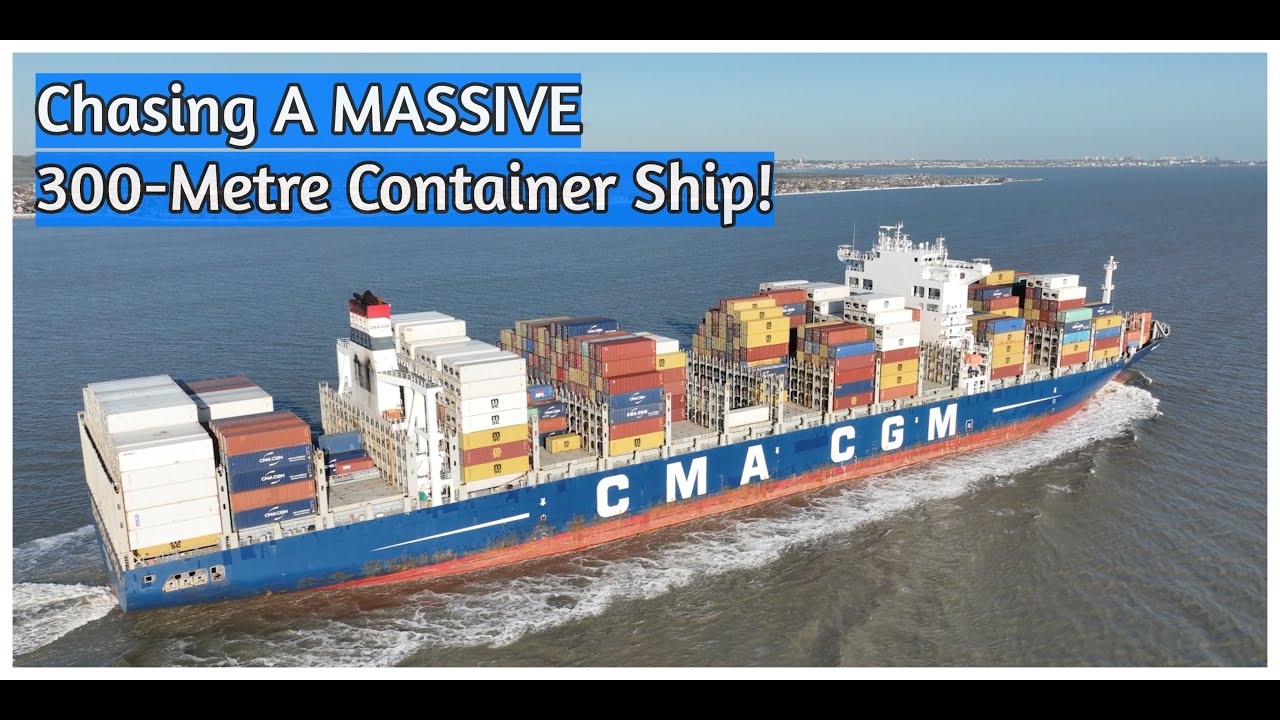 Chasing A MASSIVE 300-Metre Container Ship On The North Sea! - YouTube
