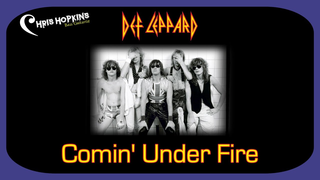 EP 157 Def Leppard - Comin' Under Fire - Bass Cover (includes onscreen ...