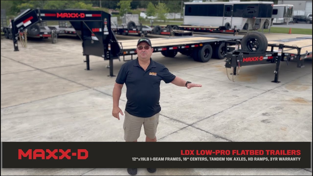 MaxxD LDX Low Pro Flatbed Trailers! - Ocala Trailer - YouTube