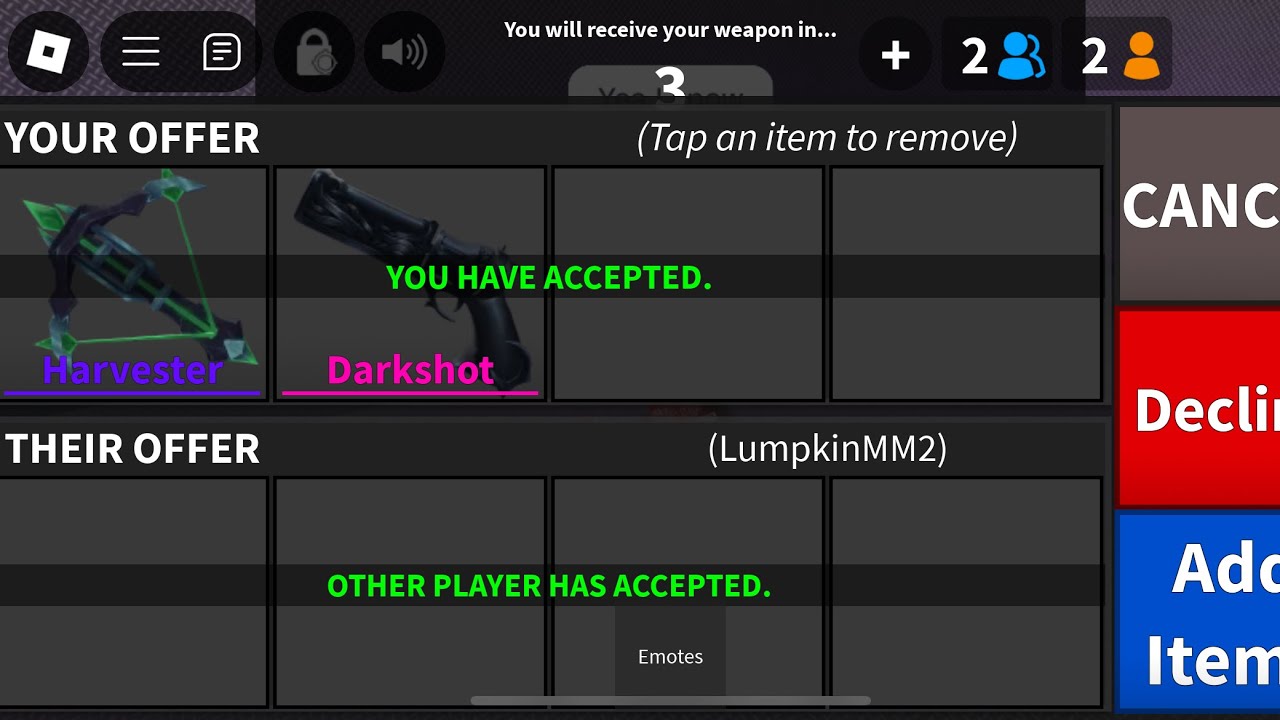 My biggest proof yet. Sold Harv and darkshot for 6k Robux PROOF #10 ...