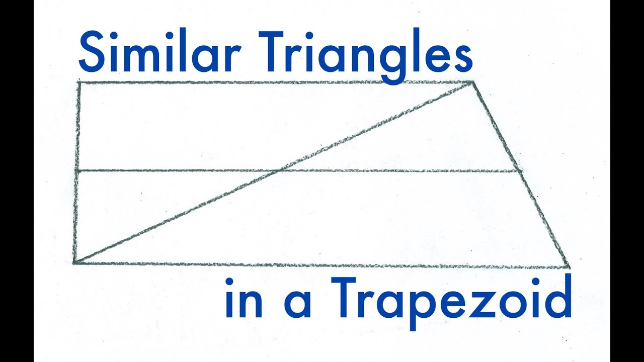 Similar Triangles in a Trapezoid. Example 2 - YouTube