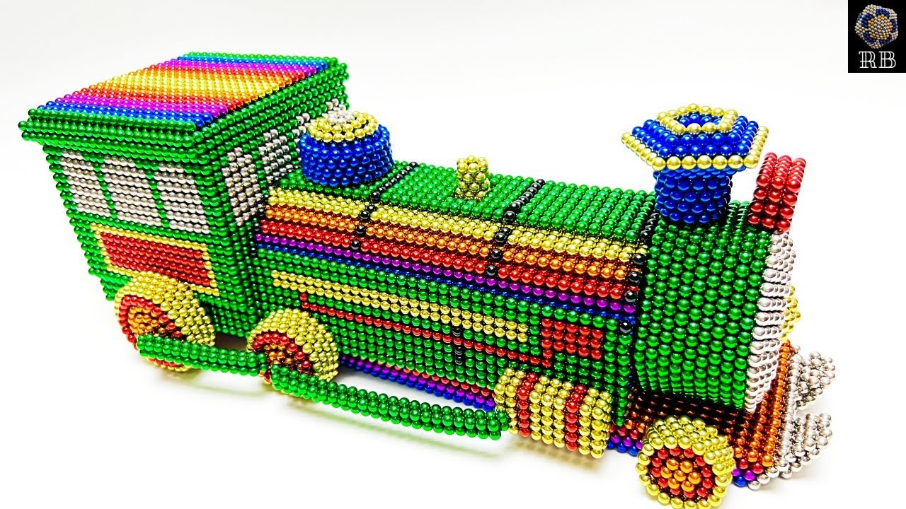 DIY - How To Make a Train With Magnetic balls/Rainbow Magnets - YouTube