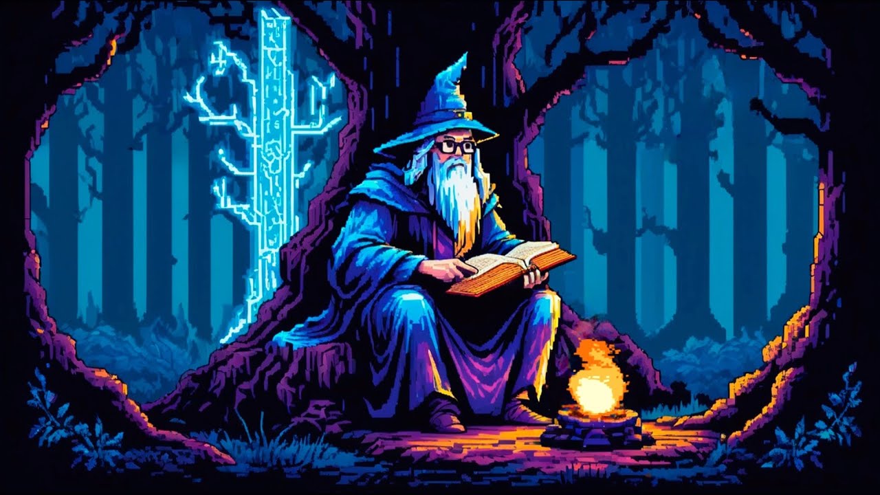 The wizard set the bonfire, join him to Study in the magical forest ...