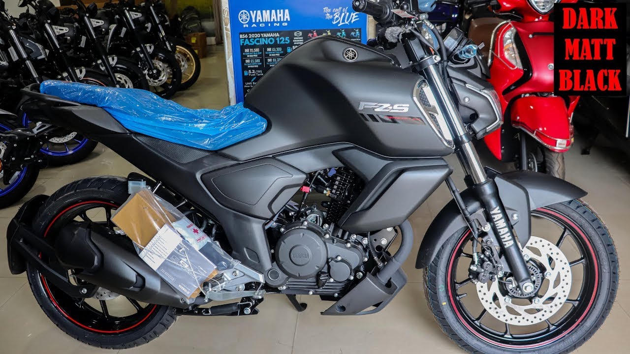 New Launch Yamaha FZS V4 Dark Matt Black Details Review | Price ...