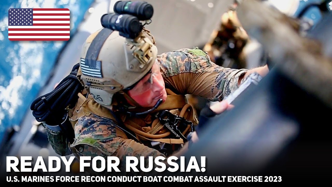 Ready for Russia! U.S. Marines FORCE RECON Conduct Boat Assault ...
