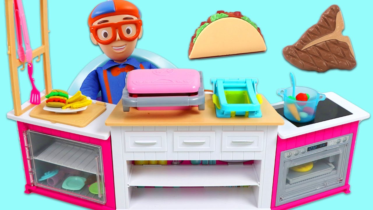 Blippi Practices Cooking Delicious Meals for Friends! - YouTube