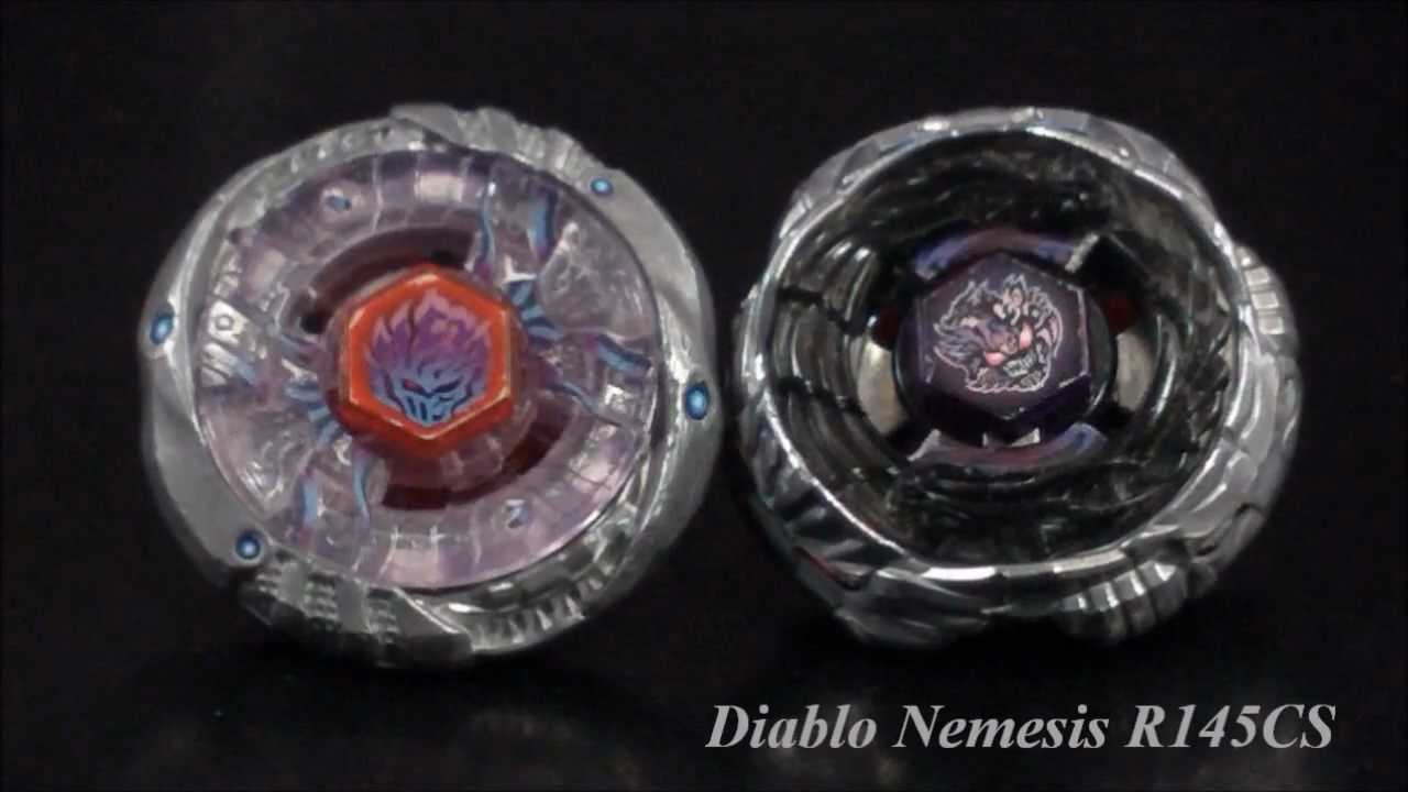 Combo Beyblade Battle Phantom Hades AD145SWD VS Diablo Nemesis R145CS ...