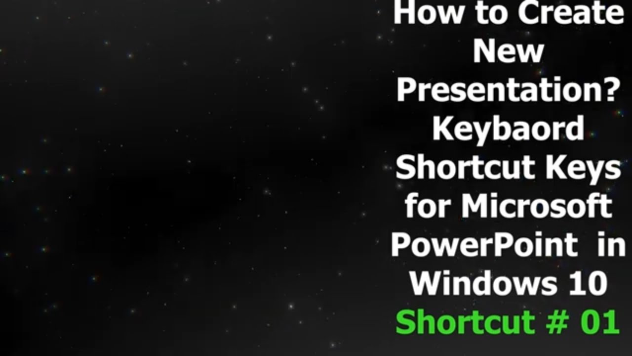 How to Create New PPT | Keyboard Shortcut Keys for Microsoft PowerPoint ...