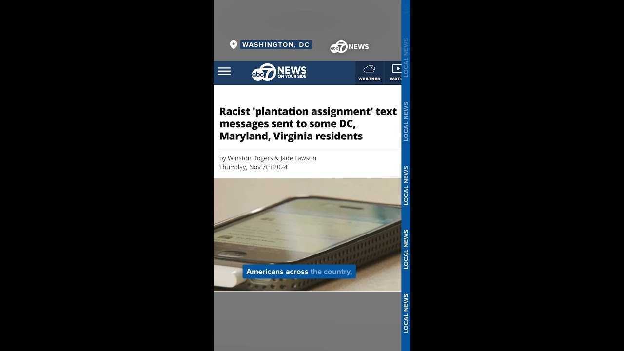 Racist 'plantation assignment' text messages sent to some DC, Maryland ...