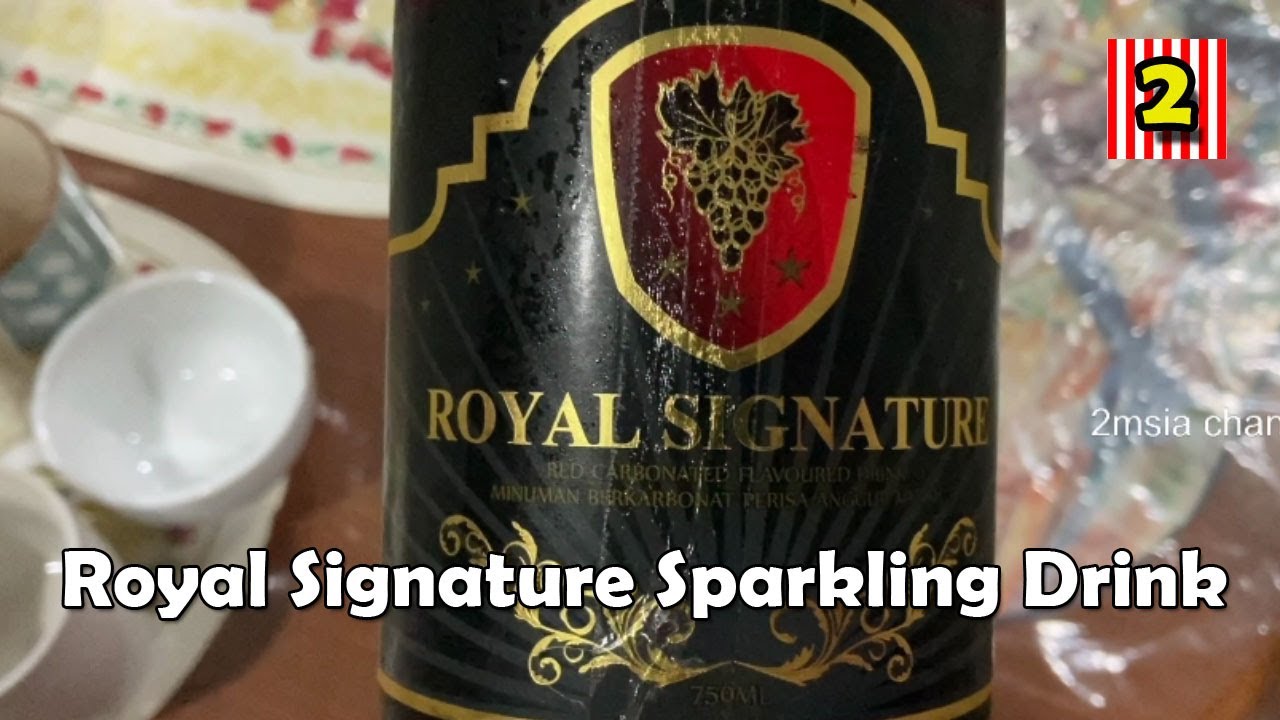 Royal Signature Sparkling Drink Red Carbonated Grapes Anggur - YouTube