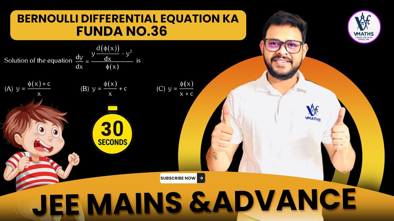 JEE Main & Advanced | Solution Of Bernoulli Differential Equation ...