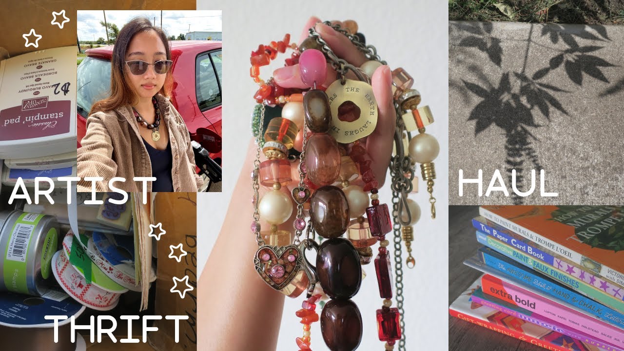 Thrift haul | Vintage craft books, second hand art supplies, chunky jewels | Living in Austin TX ...
