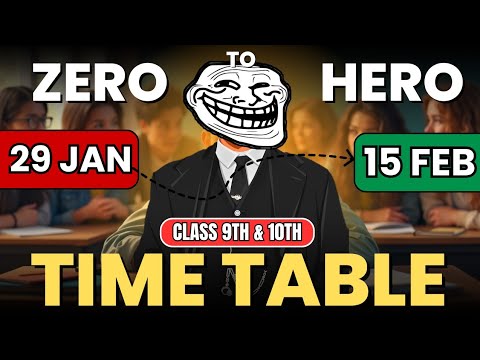 Time Table for class 10 | class 10 time table 2025 | JANUARY TO ...