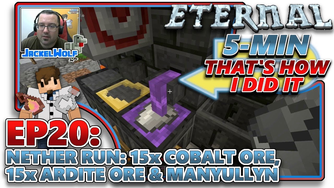 [MC ETERNAL] EP20 - NETHER RUN: 15x Cobalt Ore, 15x Ardite Ore ...