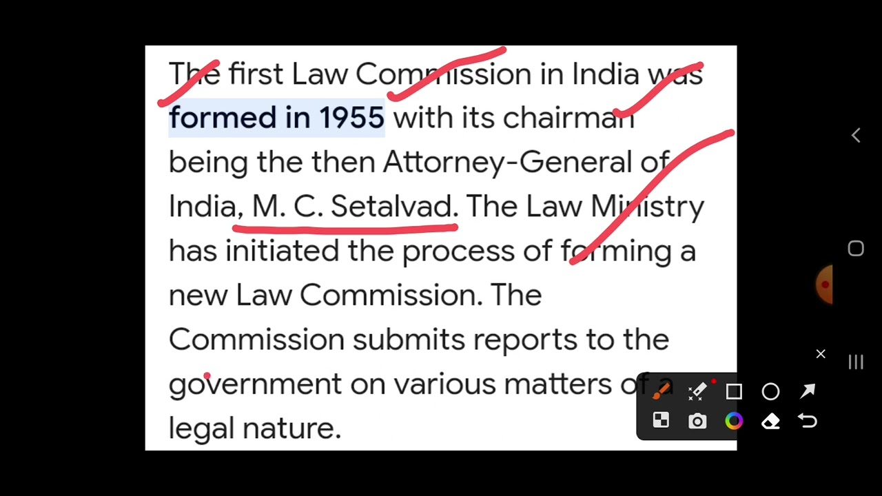 First law commission after independence of India - YouTube