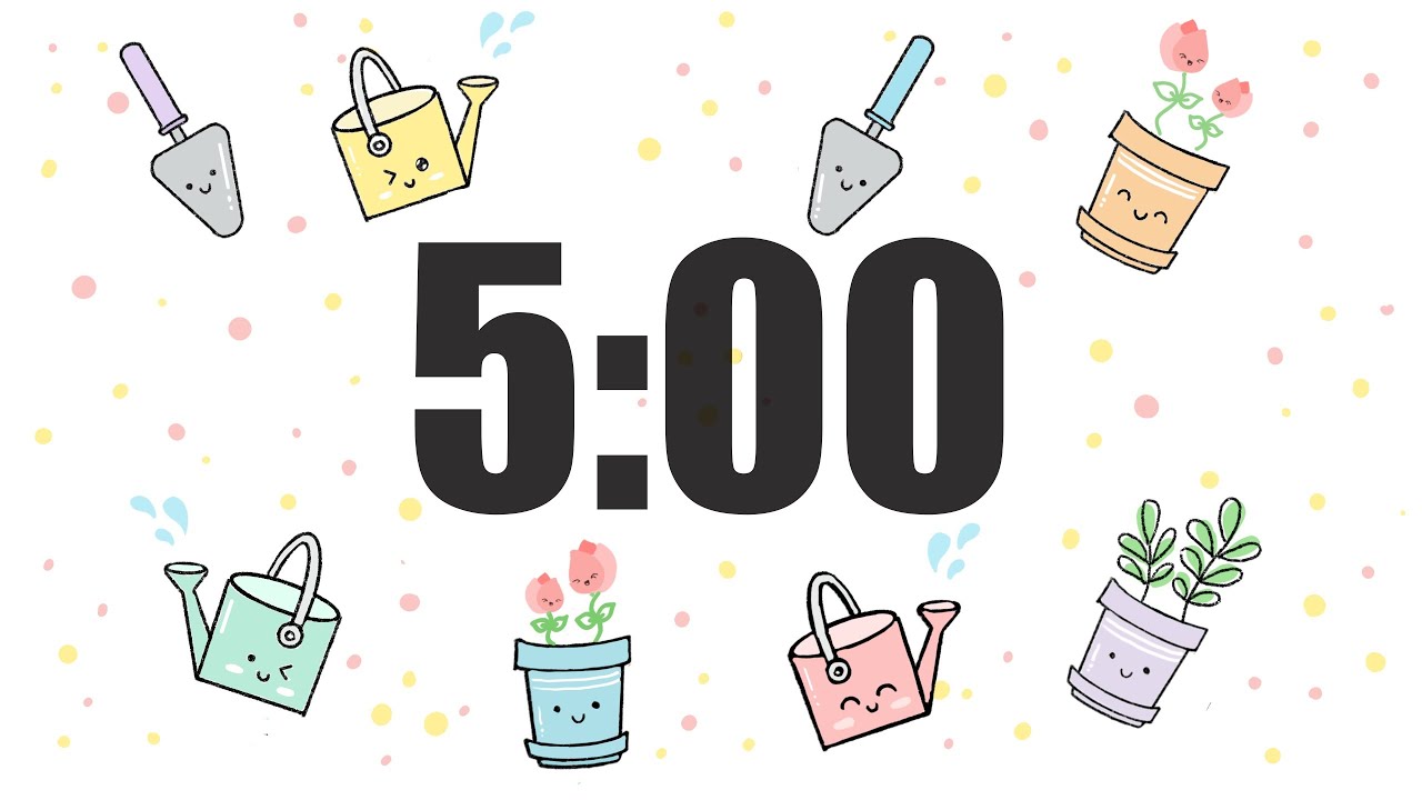 5 Minute Timer with alarm bell | Spring Flowers - YouTube