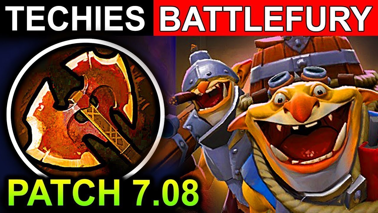 TECHIES BATTLEFURY PATCH 7.08 DOTA 2 NEW META GAMEPLAY #11 (CARRY ...