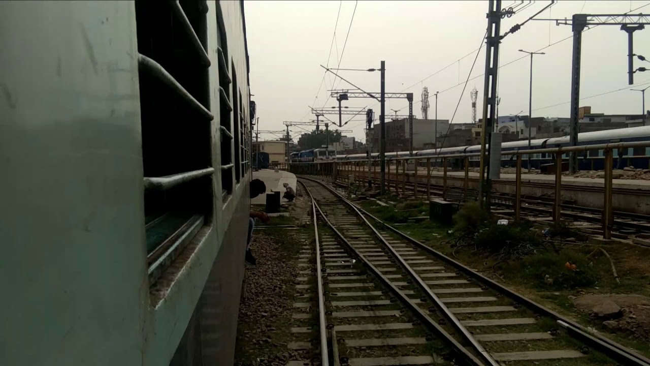 Onboard 14853 Marudhar express towards Agra fort station and over thr ...