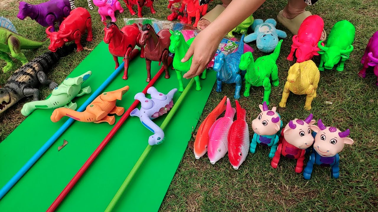 ไดโนเสาร์ ม้า ควายแข่งกีฬาสีวิ่งแข่ง dinosaur horse buffalo running # ...