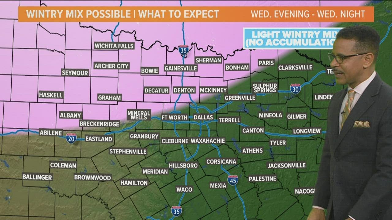 Weather forecast: Wintry mix possible Wednesday for northern area of D ...