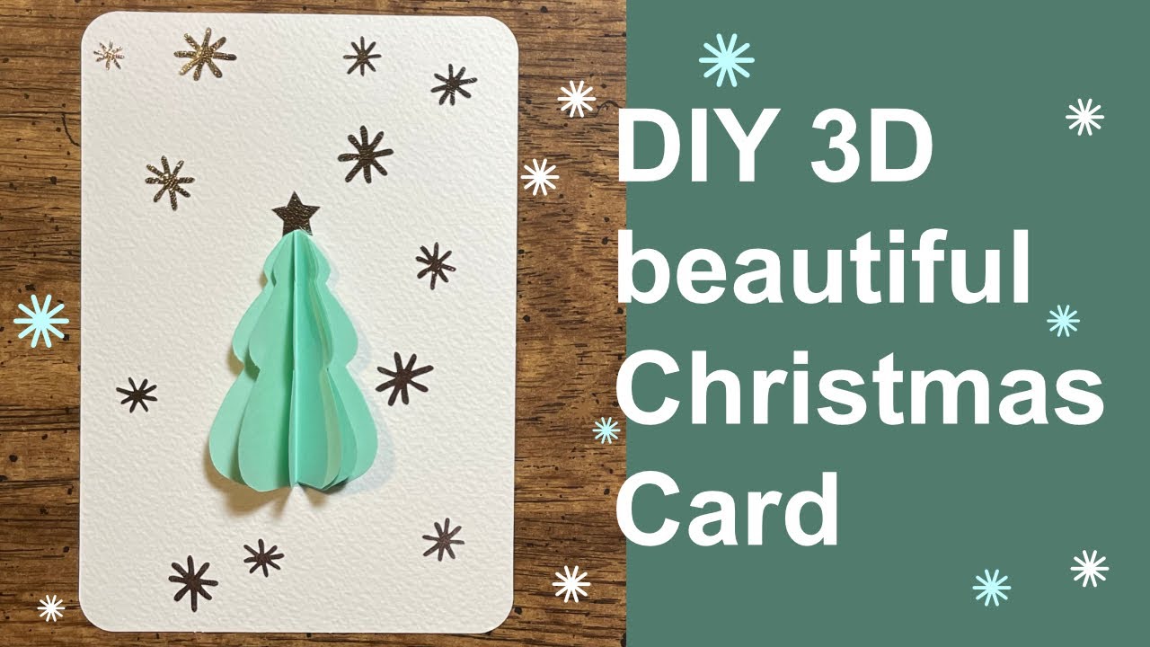 How to make a cute 3D Christmas card. DIY Christmas Cards. Handmade ...