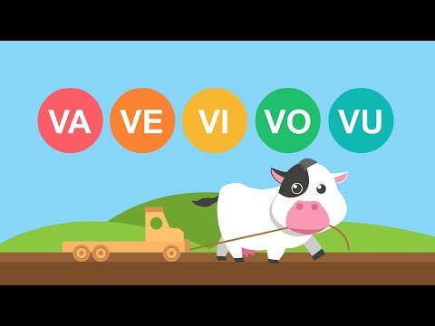 Sílabas va ve vi vo vu. Vídeo educativo. Silabas simples