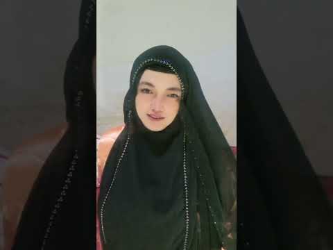 Live hijab satin orange and black h4lu senyuman yang manis