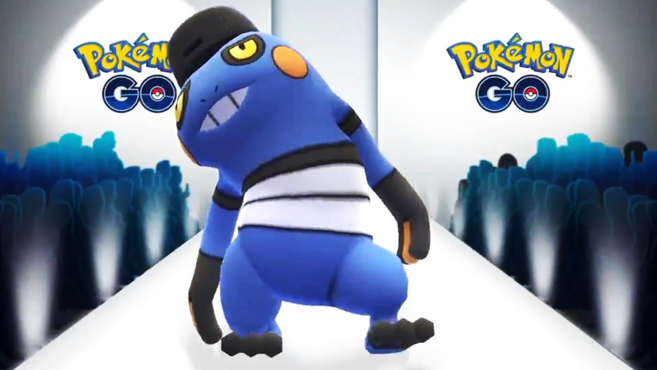 Croagunk Fashion Walk in Pokemon GO - YouTube