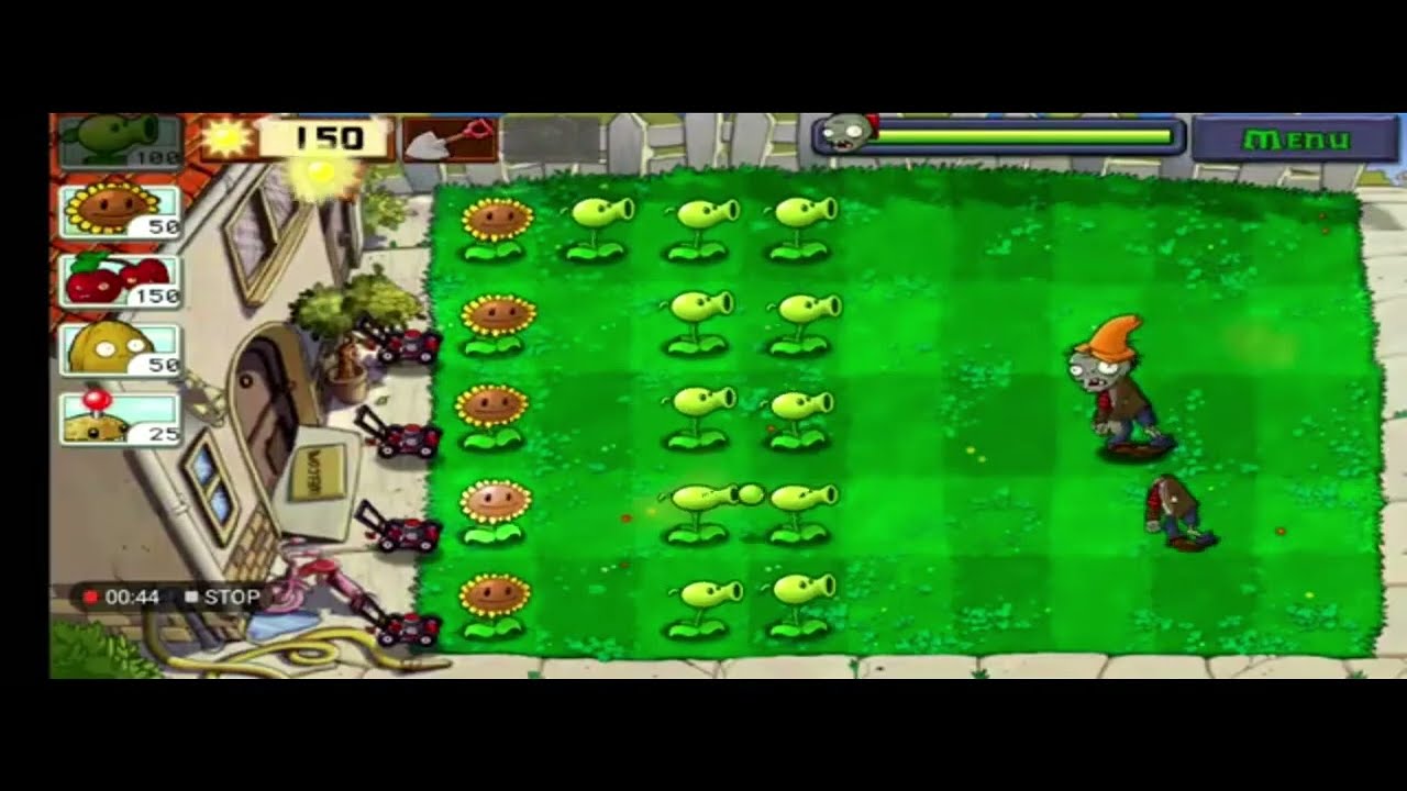 plants vs zombies level 6 part 2 - YouTube